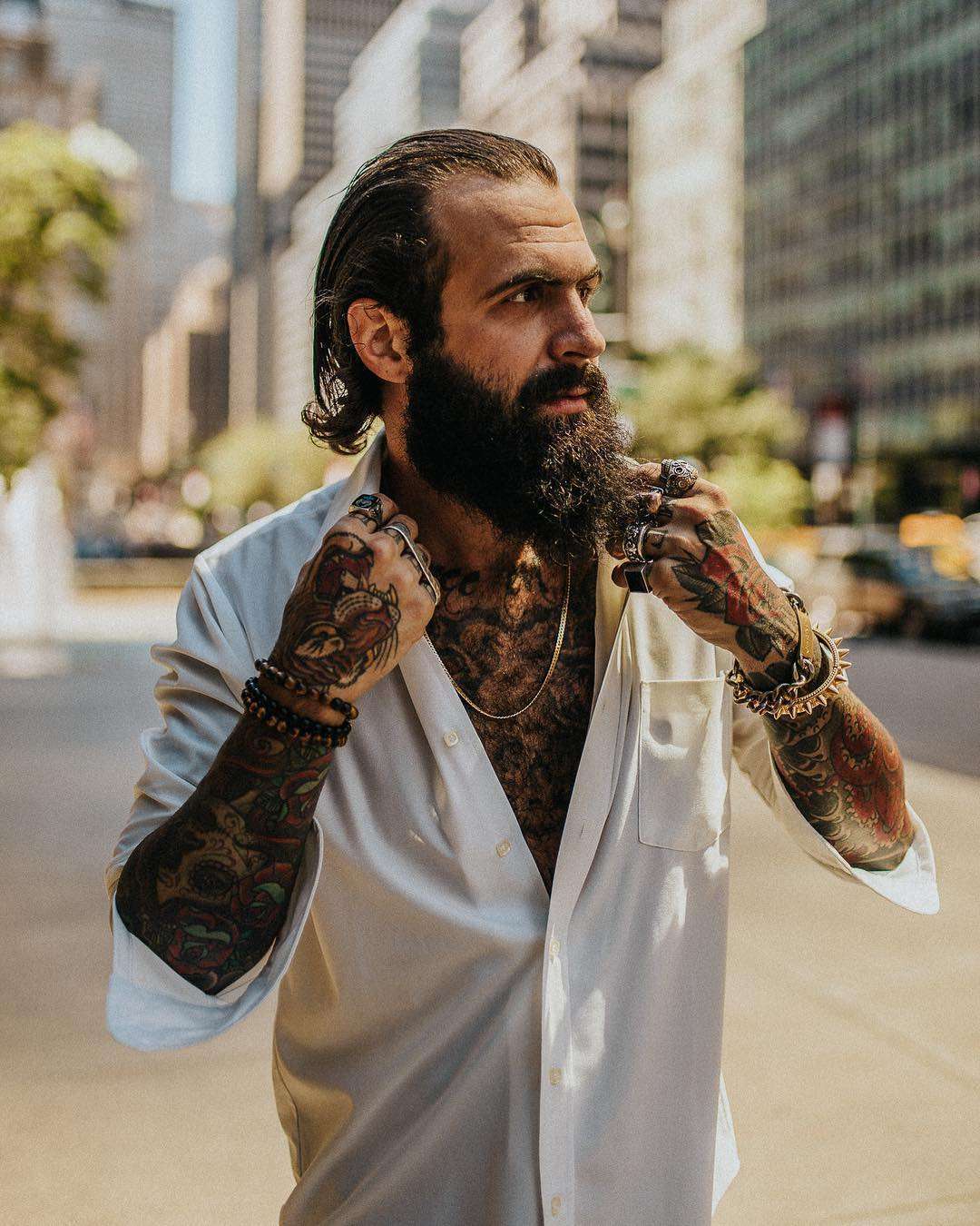 14 photos of the tough bearded Brett David | Tattoo models | iNKPPL